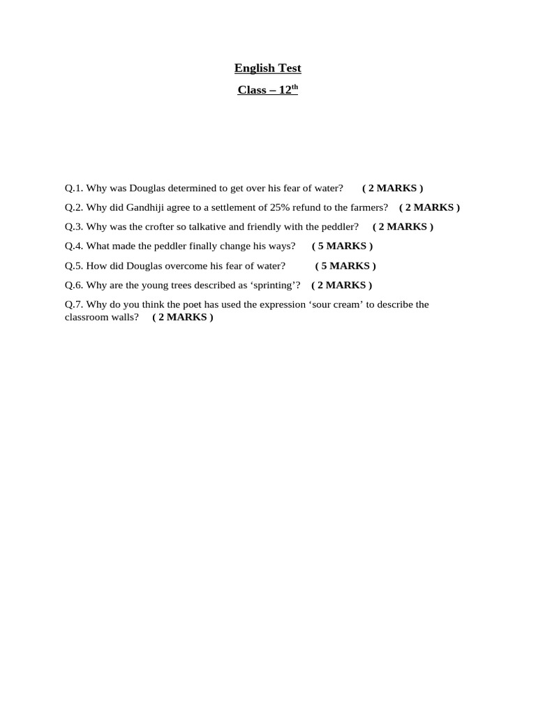English Test | PDF