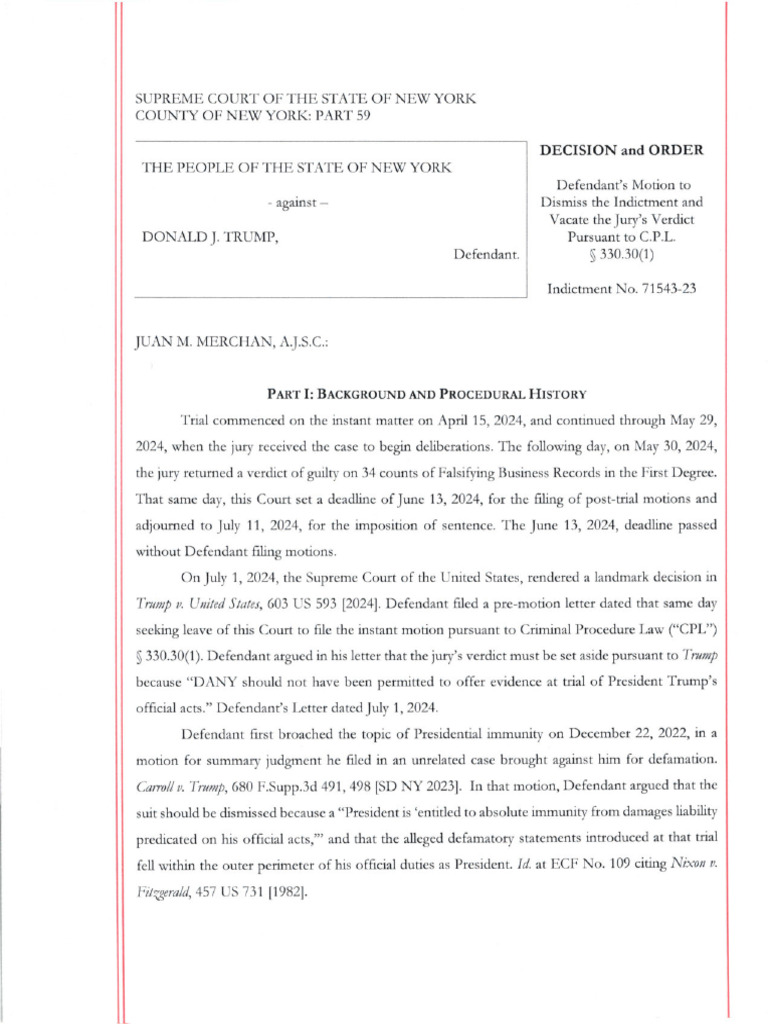 Judge Rejects Trump Request To Toss Bragg Charges in New York On Basis ...