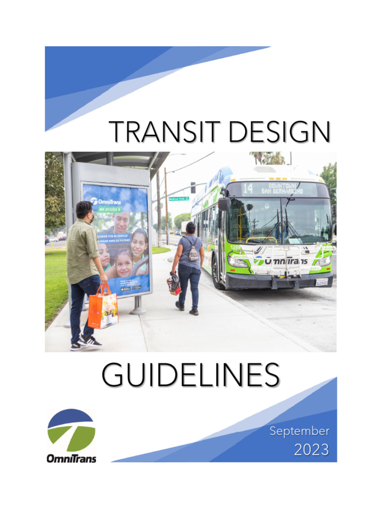 Omnitrans Transit Design Guidelines | PDF | Traffic | Bus