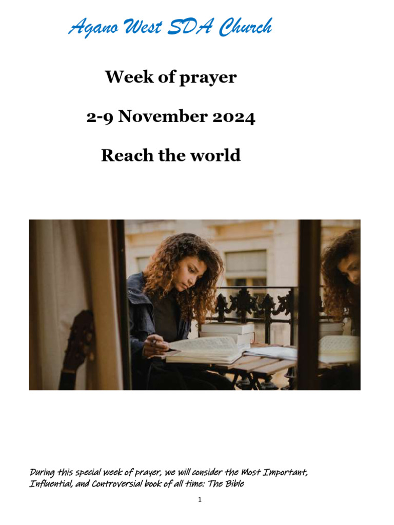 Week of Prayer 2-9 November 2024 | PDF | Jesus | William Tyndale