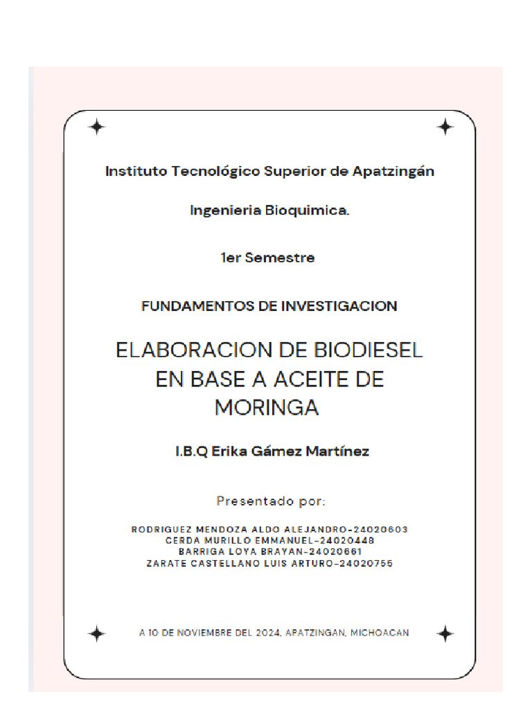 Ev U4 DocumentoDeInvestigacion | PDF | Biodiésel | Biocombustible