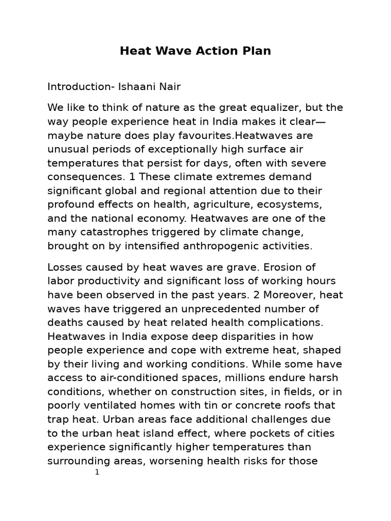 Heatwave Response for Urban India | PDF | Heat Wave | Emergency Management