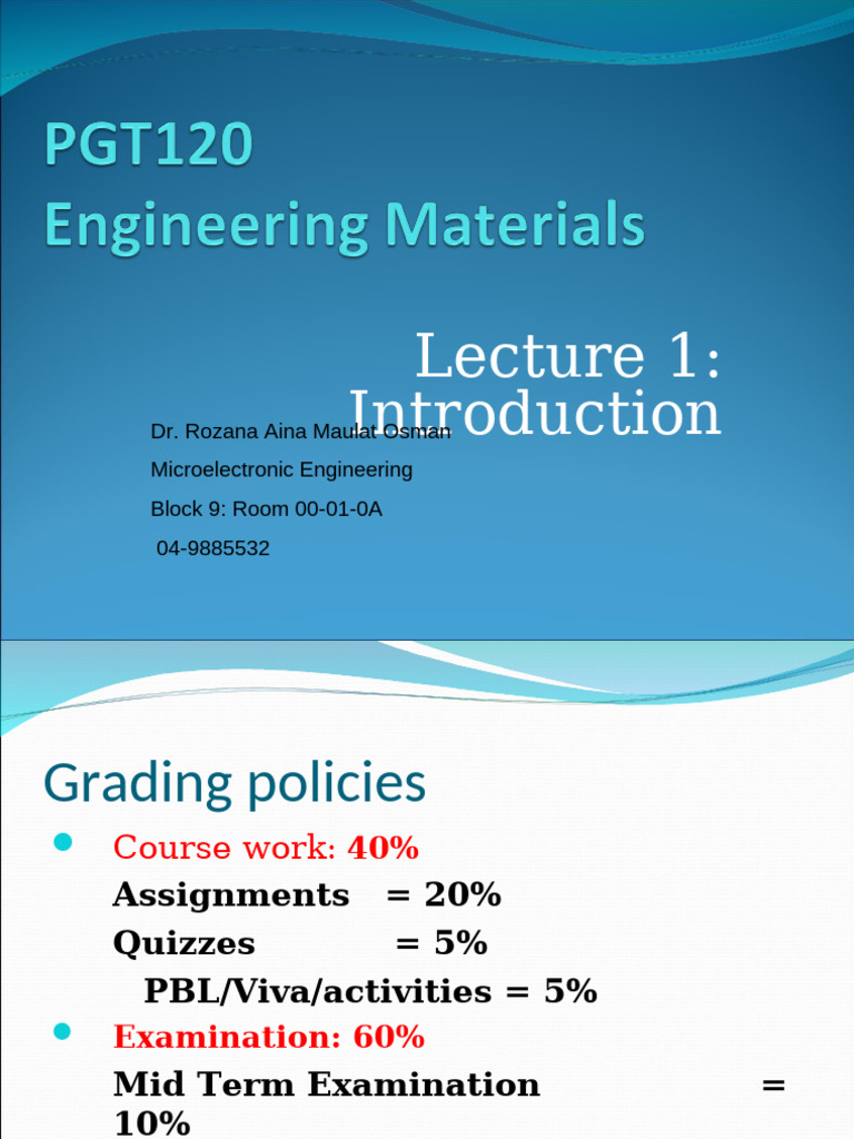 L1_Intro | PDF | Metals | Materials Science