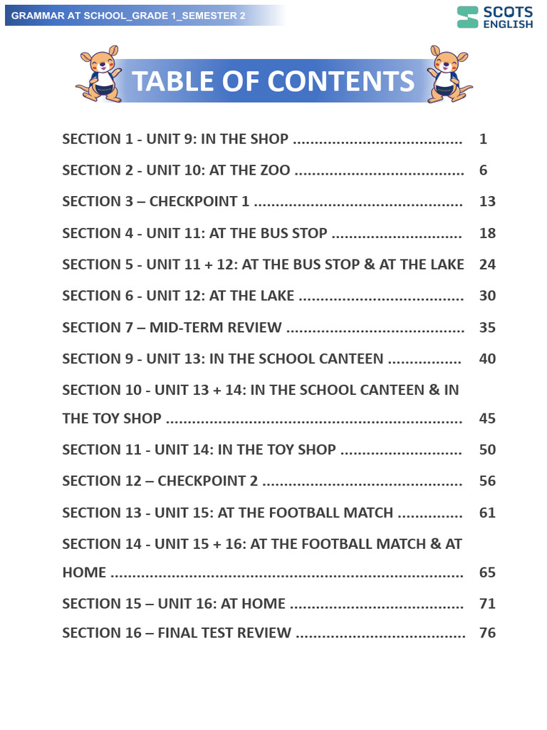 Grade 1 Final | PDF