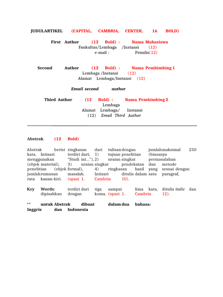 Journal Template JIM FH Unimal | PDF