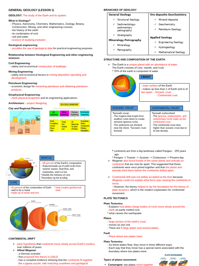 Geology-L1 | PDF | Plate Tectonics | Geology
