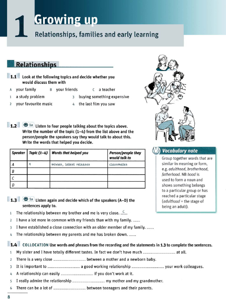 Unit 1 growing up | PDF