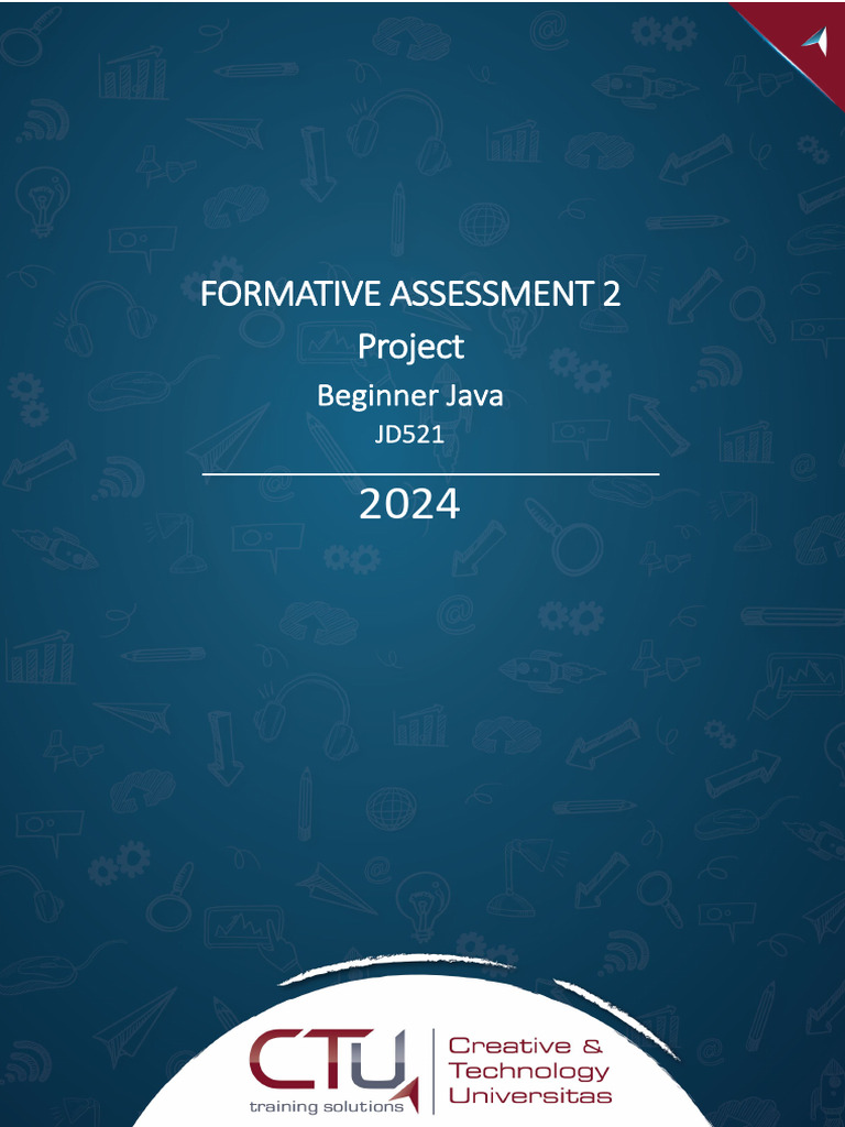 Formative Assessment 2 Project: Beginner Java | PDF | Computer Program | Programming