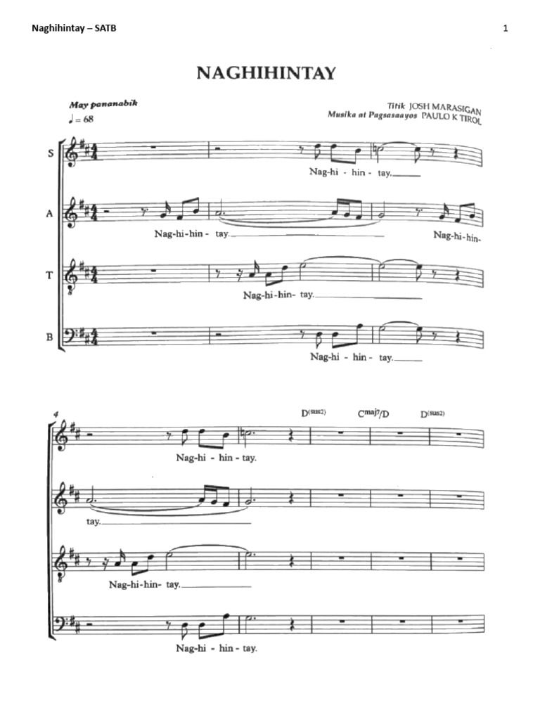 Naghihintay-SATB | PDF