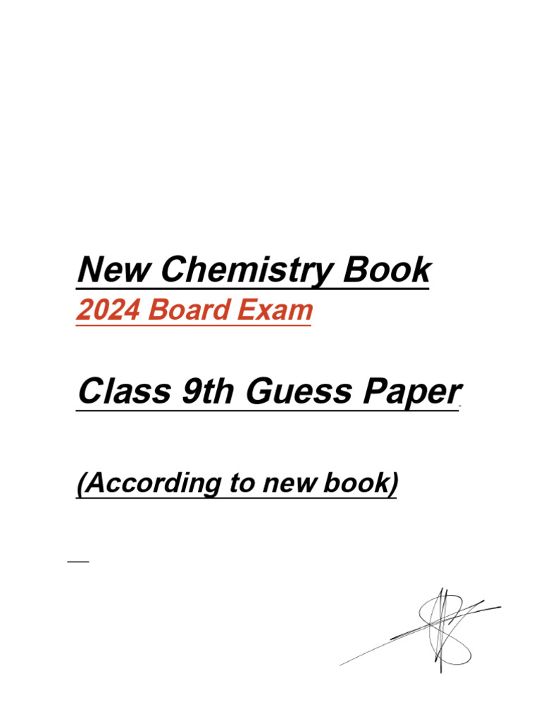 Chemistry Guess Ppr | PDF | Chemical Bond | Ion