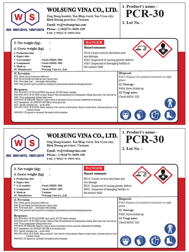 PCR-EN | PDF | Occupational Safety And Health | Safety