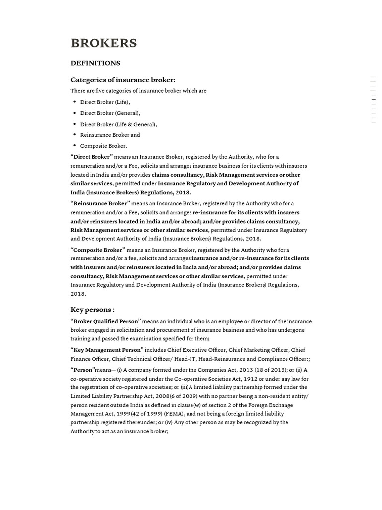 (3) BROKERS | PDF | Reinsurance | Insurance