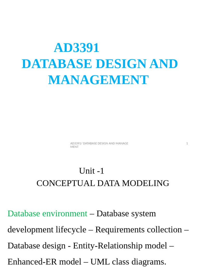 U1 1.database Environment | PDF | Databases | Computer Hardware