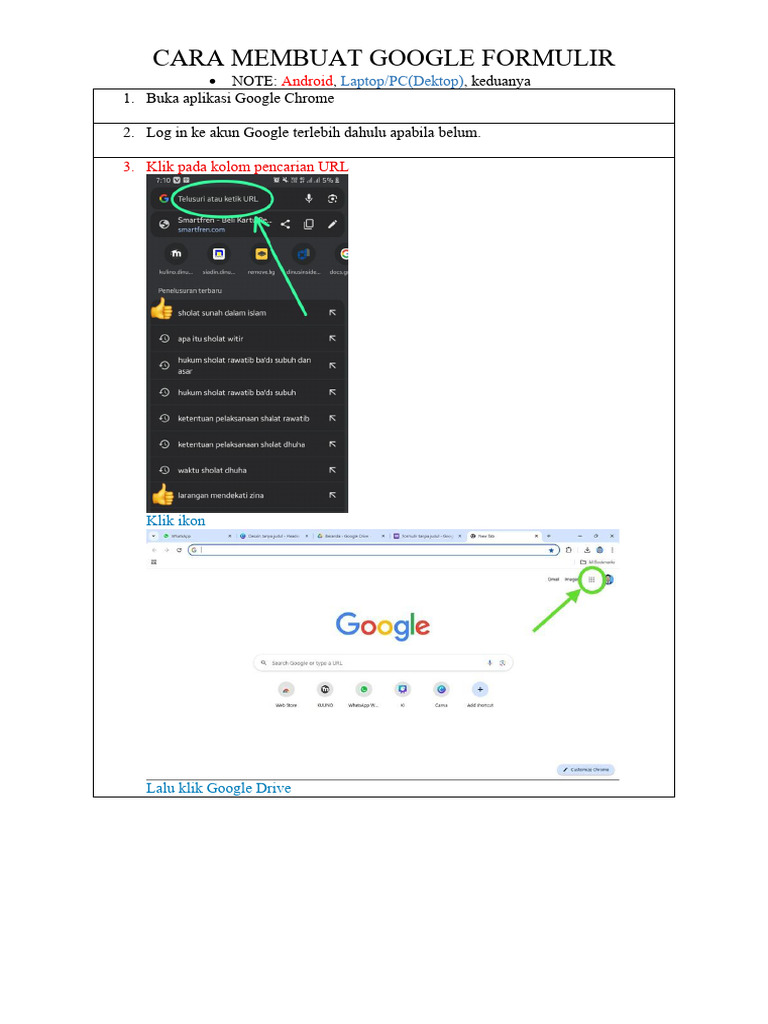 Panduan Membuat Google Formulir | PDF