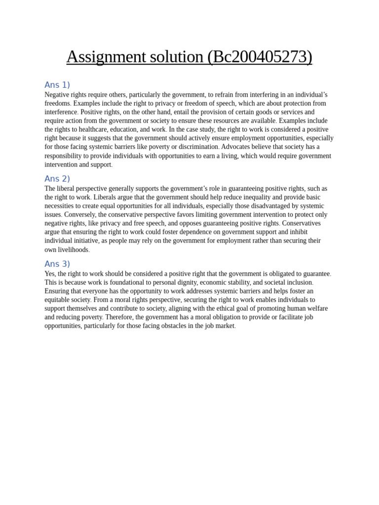 Assignment Solution | PDF