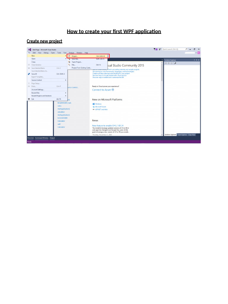How to create your first WPF application | PDF How to create your first WPF application | PDF