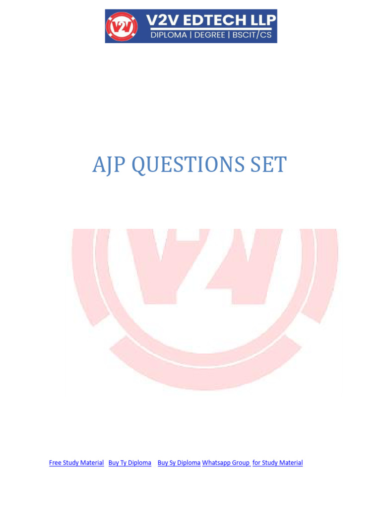 Ajp MCQ 1000 v2v | PDF | Class (Computer Programming) | Method (Computer Programming)