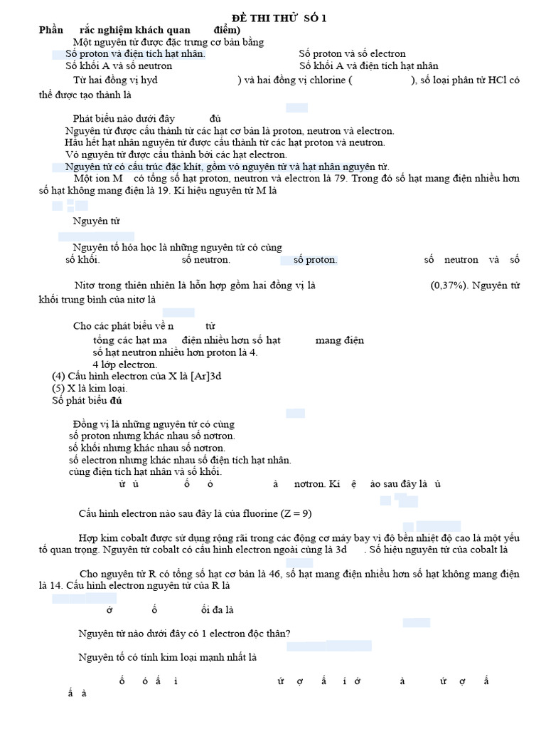 HH10-KT THỬ 2024 (1) Hóa Anh c | PDF