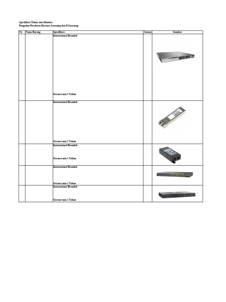 Spesifikasi Teknis dan identitas | PDF | Protokol Jaringan | Standar ...