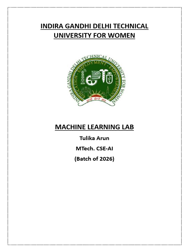 ML Lab File[1] | PDF | Principal Component Analysis | Support Vector Machine