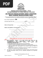 Inspection proforma-DH | PDF | Dental Degree | Doctor Of Medicine