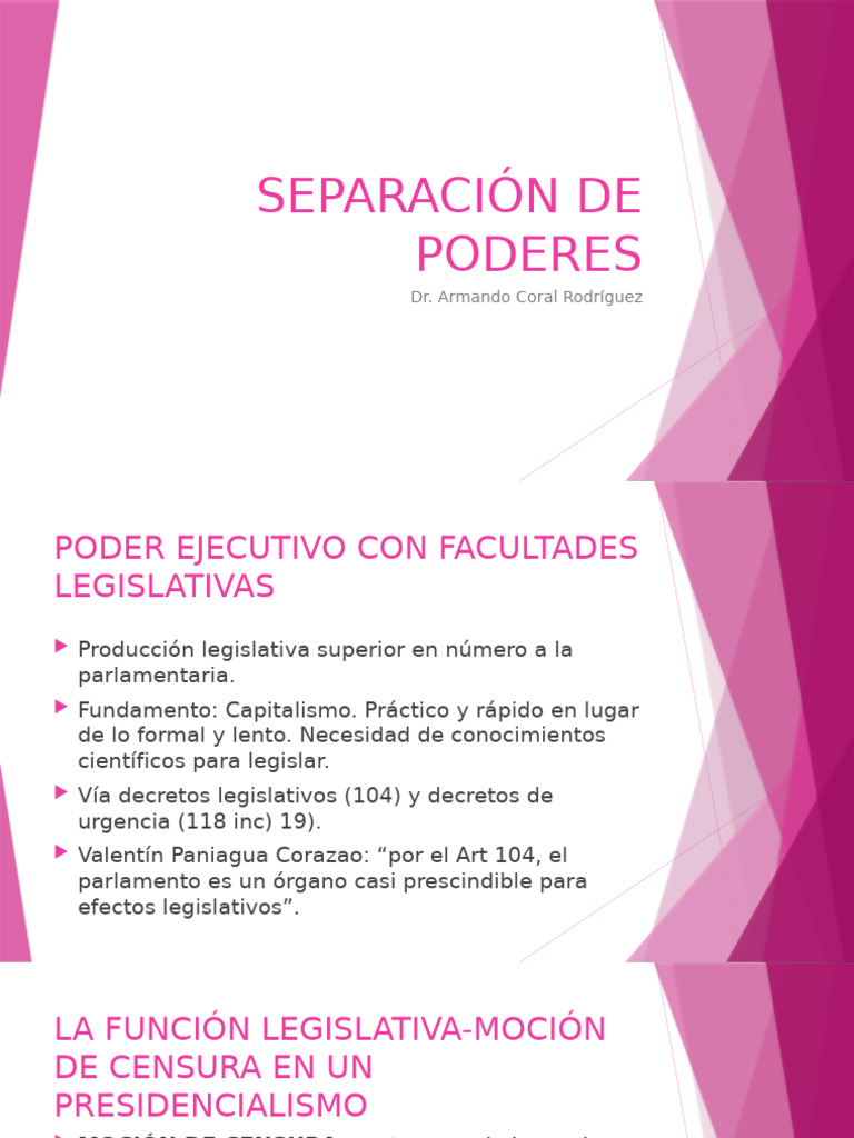 Separación De Poderes 3 Pdf Separación De Poderes Parlamento