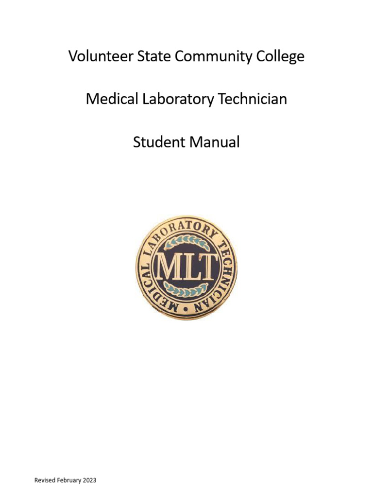 MLT Student Manual | PDF | Medicine | Medical Laboratory