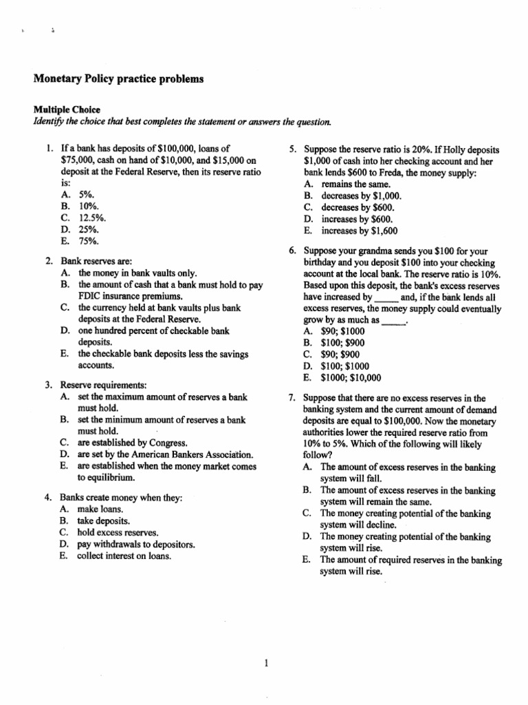 Unit 3 Macro Practice (Packet A) | PDF