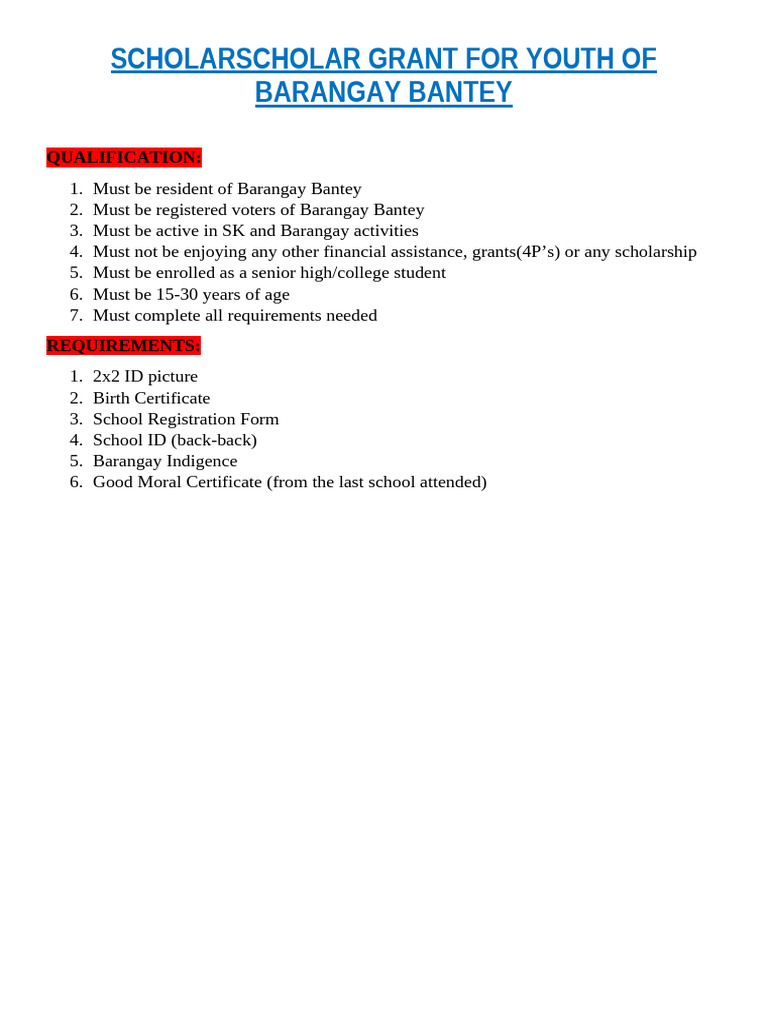 Sk Requirements | PDF