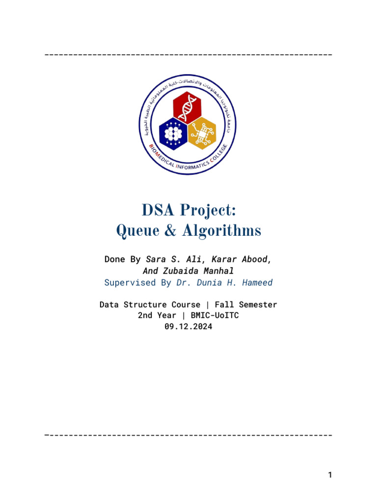 DSA Project | PDF | Queue (Abstract Data Type) | Applied Mathematics