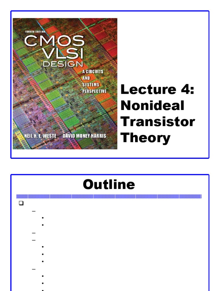 Lect4 Nonideal | PDF | Cmos | P–N Junction