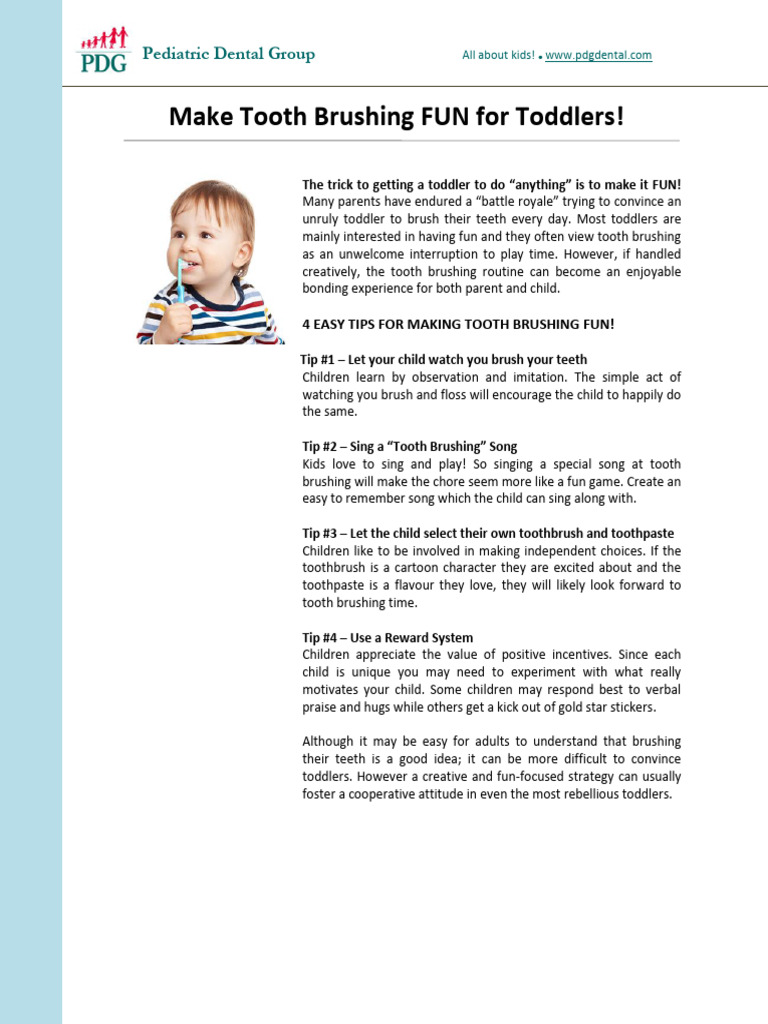 Fun Tooth Brushing for Toddlers | PDF