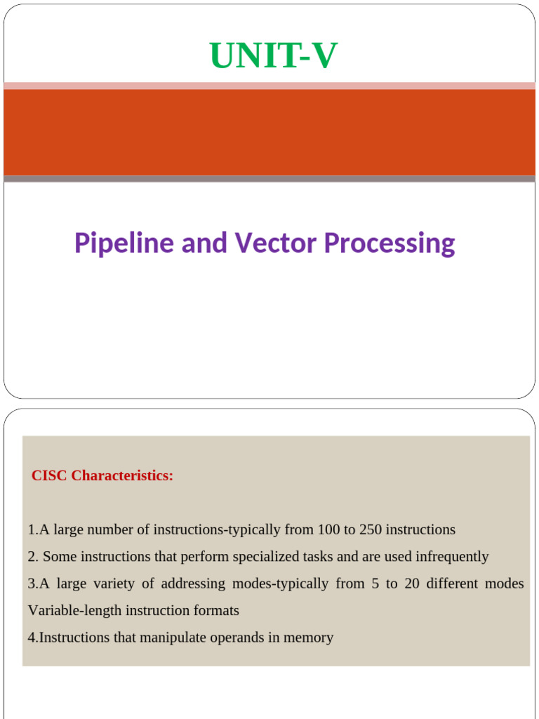 UNIT-V-Pipeline and Array Processing and Multi Processors | PDF | Central Processing Unit ...