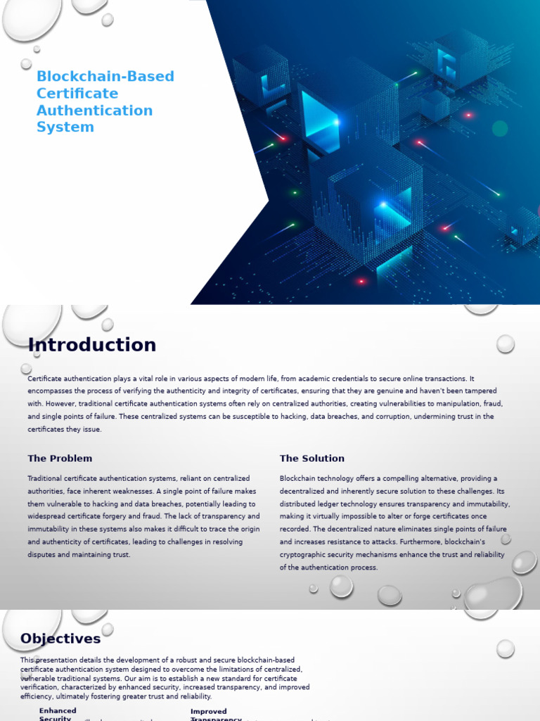 Blockchain Based Certificate Authentication System 3 Pdf Authentication Computer Security