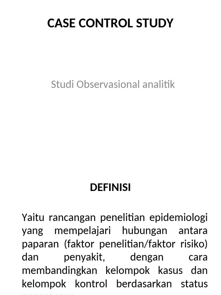 Materi Case Controls.. | PDF