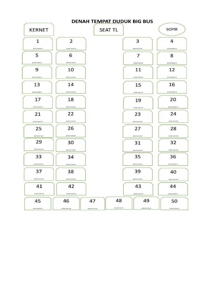 Denah Tempat Duduk Bis | PDF