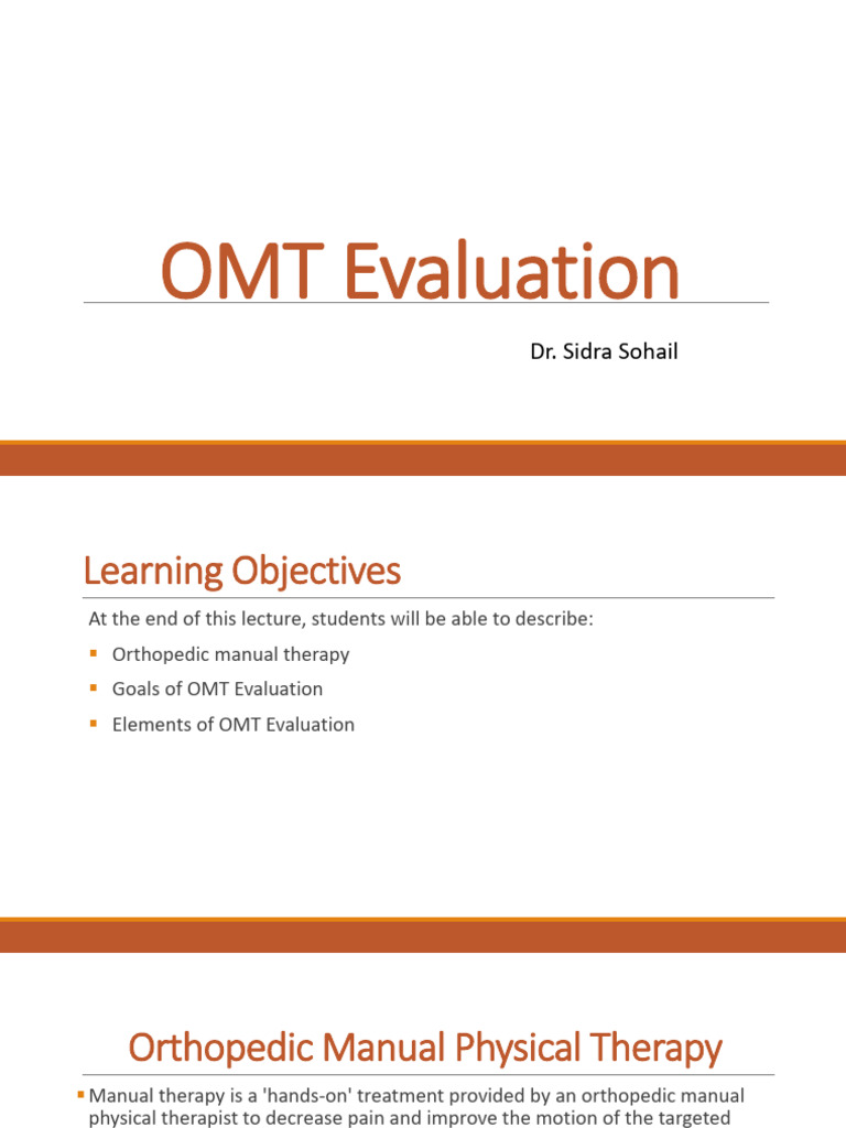 OMT Evaluation | PDF | Medical Diagnosis | Physical Examination