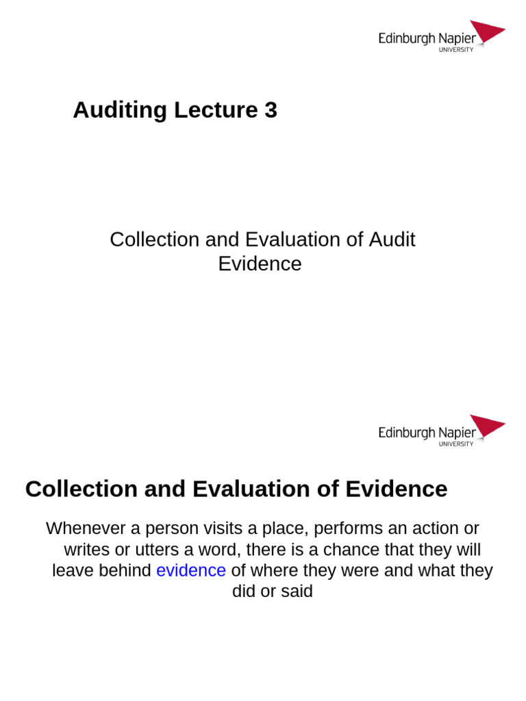Audit Evidence Collection and Evaluation | PDF | Audit | Financial Audit