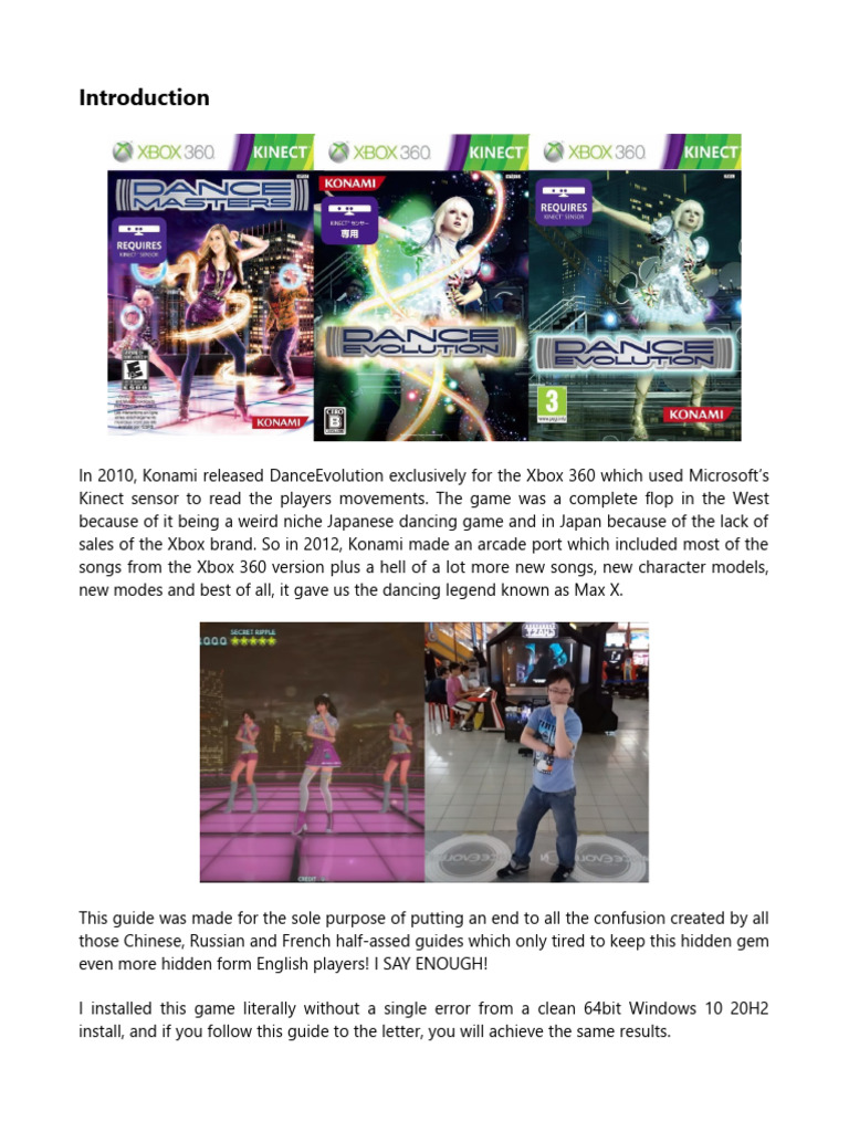DanceEvolution Arcade Installation Guide | PDF | Software | System Software