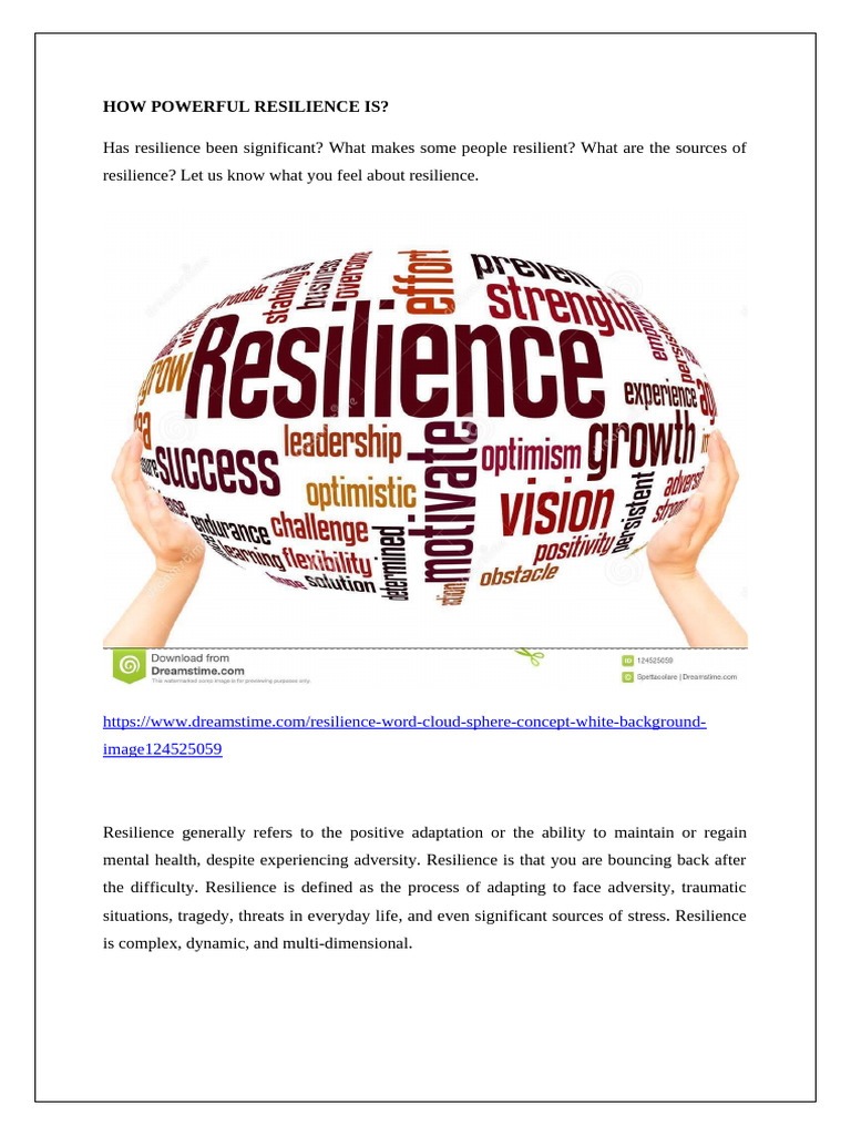 How Powerful Resilience Is | PDF | Psychological Resilience | Stress ...