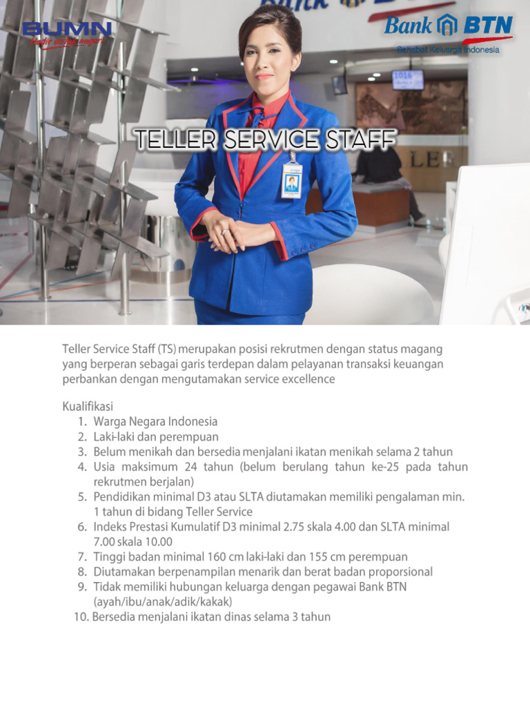 Teller Service Internship Criteria | PDF