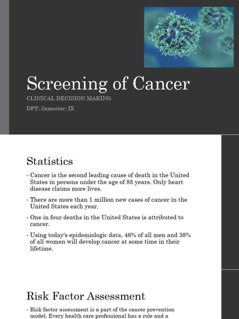 Screening of Cancer | PDF | Metastasis | Cancer