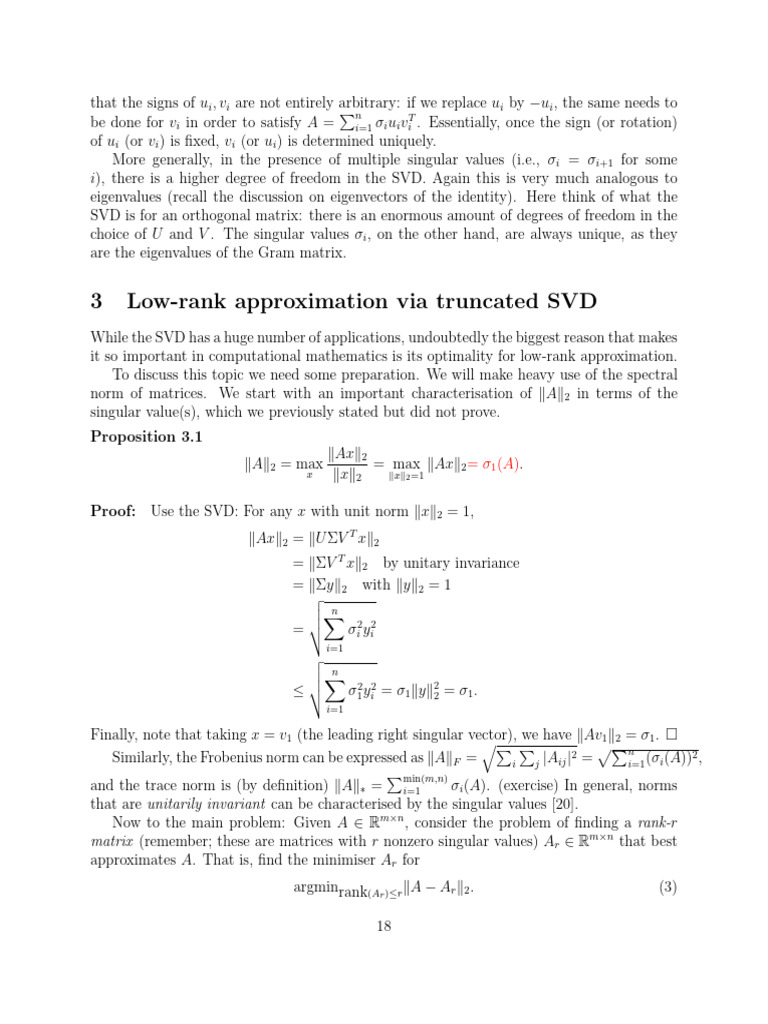 3 - Low Rank Apprx For SVD | PDF | Applied Mathematics | Algebra