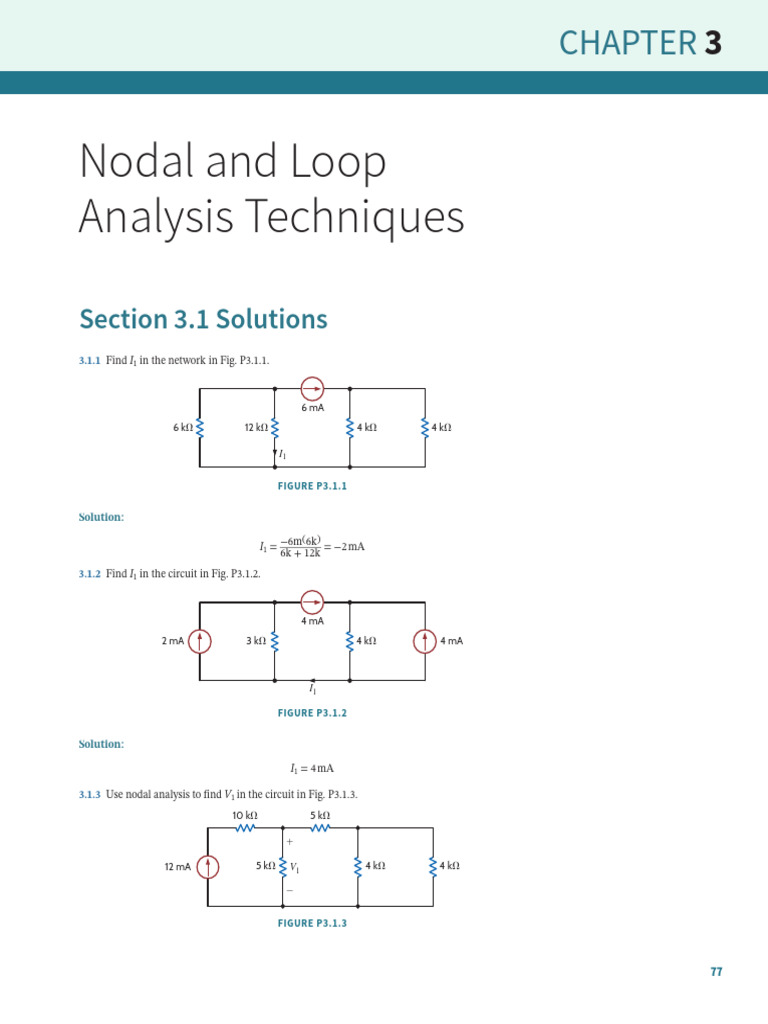 Respostas Dos Problemas - Capítulo 03 | PDF | Electrical Engineering | Electrical Circuits