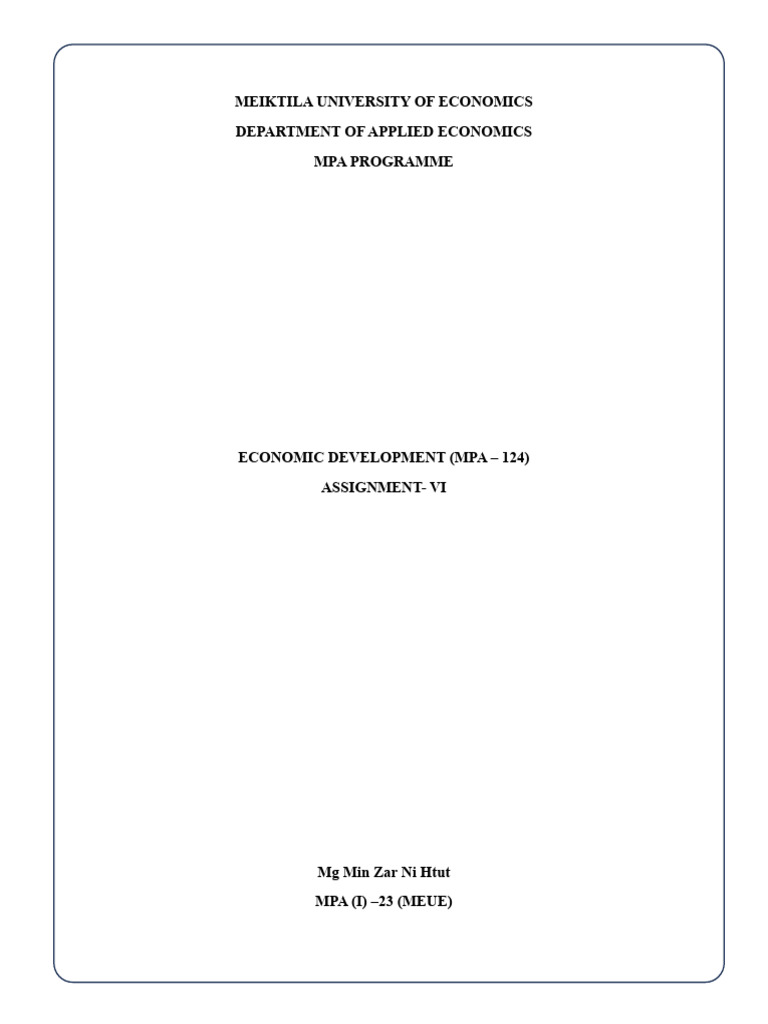 MPA 124 Assignment VI | PDF | Agriculture | Cooperative