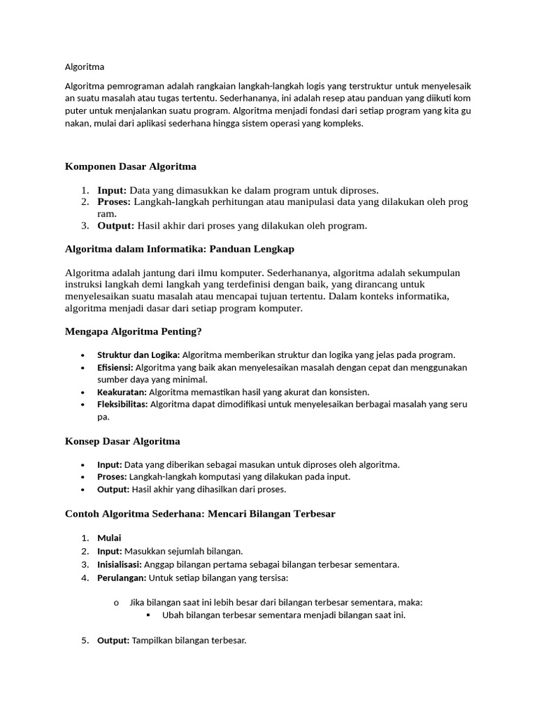 Algoritma informatika | PDF