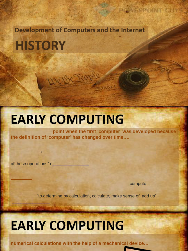 History Development of Computing and The Internet | PDF | Personal ...