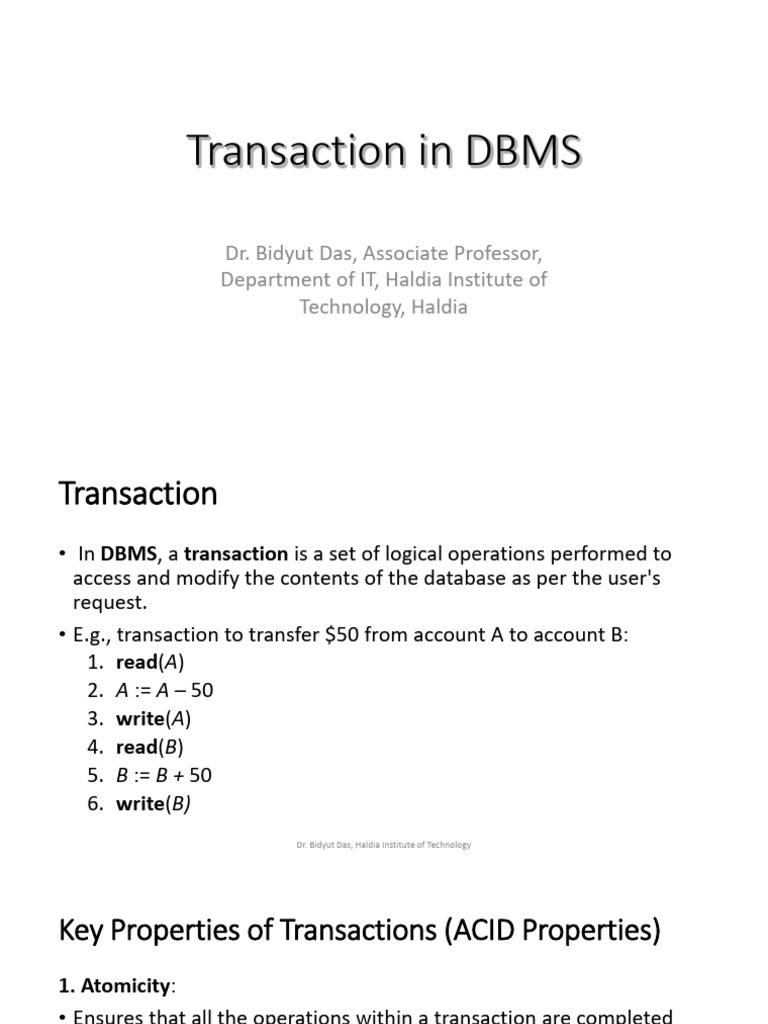 7. Transaction | PDF | Database Transaction | Acid