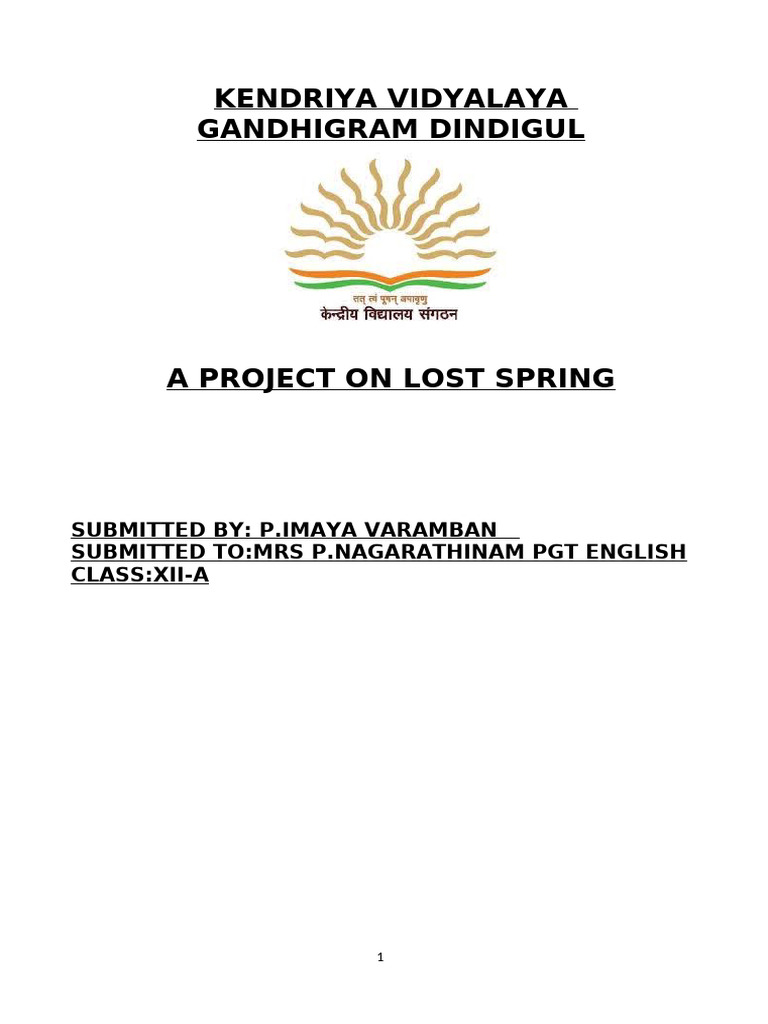 Project on Lost Spring Analysis | PDF | Child Labour
