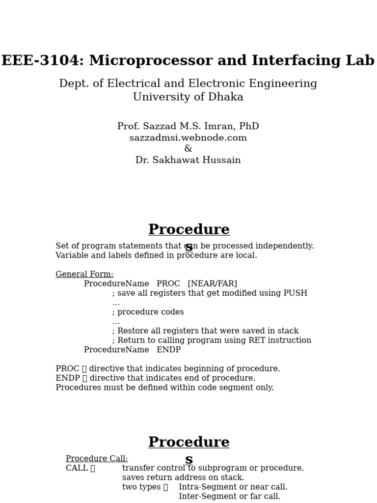 Lecture #02, Microprocessor Lab 2 | PDF | Macro (Computer Science ... Lecture #02, Microprocessor Lab 2 | PDF | Macro (Computer Science ...